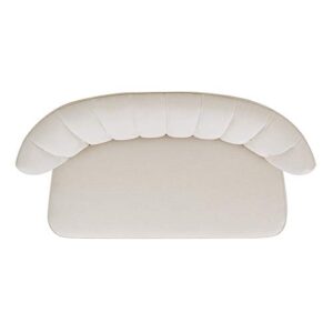 Jennifer Taylor Home Becca Channeled Tufted Settee, Sky Neutral