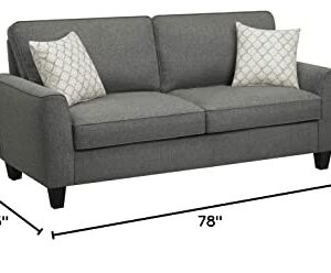 Serta Deep Seating Astoria 78" Sofa in Dark Gray