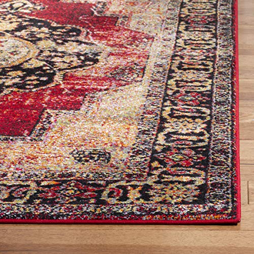 SAFAVIEH Vintage Hamadan Collection Accent Rug - 2'3" x 4', Red & Multi, Oriental Persian Design, Non-Shedding & Easy Care, Ideal for High Traffic Areas in Entryway, Living Room, Bedroom (VTH219A)