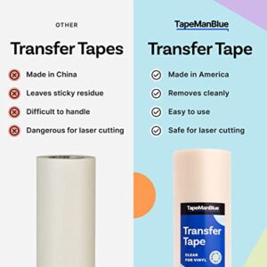 6" x 100' Roll of Clear Transfer Tape for Vinyl, Made in America, Vinyl Transfer Tape for Cricut Crafts, Decals, and Letters