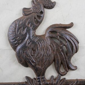 Cast Iron Crowing Rooster Key Rack