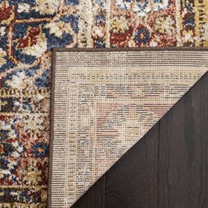 SAFAVIEH Bijar Collection Runner Rug - 2'3" x 6', Brown & Rust, Traditional Oriental Distressed Design, Non-Shedding & Easy Care, Ideal for High Traffic Areas in Living Room, Bedroom (BIJ652D)