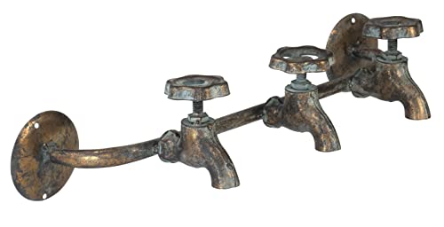 Vintage Rustic Faucet Coat Rack, Wall Mounted Water Spigot Hooks, Towel Hanger