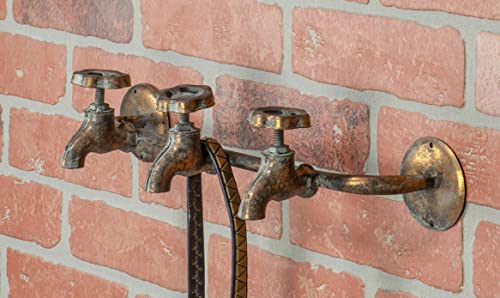 Vintage Rustic Faucet Coat Rack, Wall Mounted Water Spigot Hooks, Towel Hanger