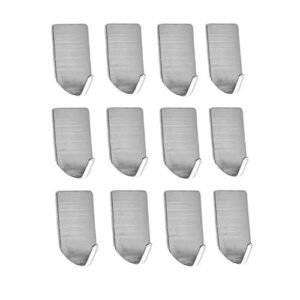 togu sus 304 stainless steel self adhesive hook heavy duty wall hooks nail-free waterproof stick on bathroom kitchen door for keys hats towel coats, brushed finish,12pcs