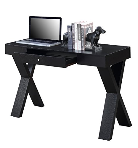 Convenience Concepts Newport 1 Drawer Desk, Black