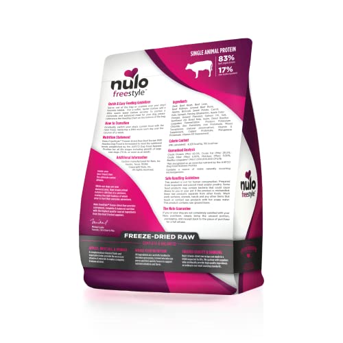 Nulo Freestyle Freeze-Dried Raw, Ultra-Rich Grain-Free Dry Dog Food for All Breeds and Life Stages with BC30 Probiotic for Digestive and Immune Health