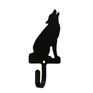 5 inch wolf sitting wall hook small