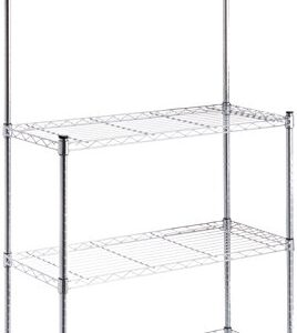 Amazon Basics 3 Tier Kitchen Storage Baker's Rack With Removeable Top, Wood/Chrome, 14" D x 36" W x 63.4" H