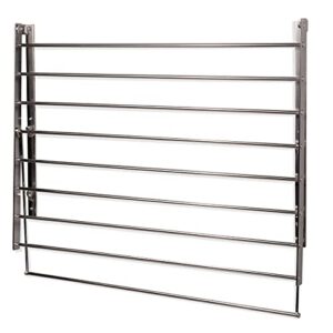 brightmaison Wall Mount Clothes Drying Rack & Laundry Room Organizer, 6.5 Yards Drying Capacity Stainless Steel Silver Set of 2 Laundry Rack