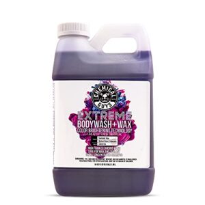 chemical guys cws20764 extreme bodywash & wax foaming car wash soap (for foam cannons, foam guns or bucket washes) for cars, trucks, motorcycles, rvs & more, 64 fl oz (half gallon) grape scent