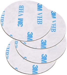 sticky mounting dots 1.38 in. made of vhb 3m double-sided mounting tape. adhesive glue replacement. circle pads pack of 4