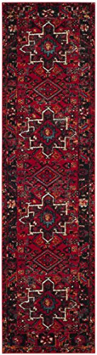 SAFAVIEH Vintage Hamadan Collection Accent Rug - 2'3" x 4', Red & Multi, Oriental Persian Design, Non-Shedding & Easy Care, Ideal for High Traffic Areas in Entryway, Living Room, Bedroom (VTH211A)