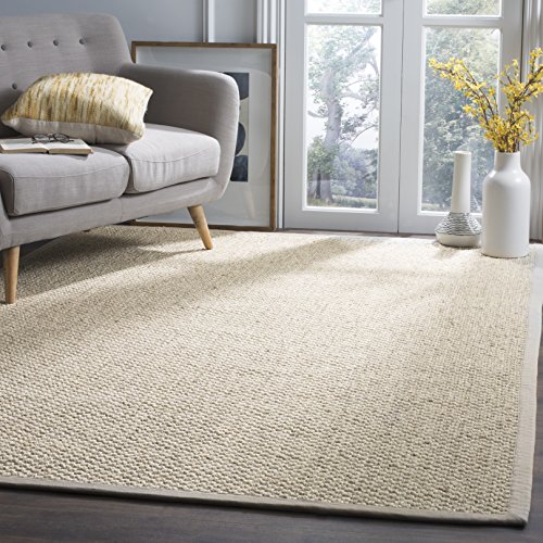 SAFAVIEH Natural Fiber Collection Area Rug - 8' x 10', Marble, Sisal Design, Easy Care, Ideal for High Traffic Areas in Living Room, Bedroom (NF525C)