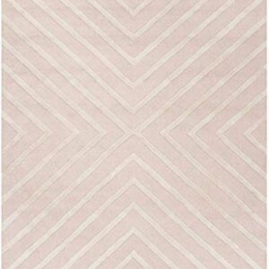 SAFAVIEH Kids Collection Area Rug - 5' x 7', Pink & Ivory, Handmade Geometric Wool, Ideal for High Traffic Areas in Living Room, Bedroom (SFK920P)