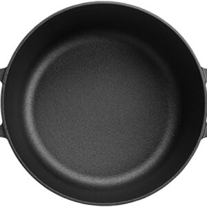 Amazon Basics Pre-Seasoned Cast Iron Round Dutch Oven Pot with Lid and Dual Handles, 5-Quart, Black