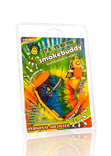 Smoke Buddy Personal Air Purifier Cleaner Filter Removes Odor - Tie Dye Orange