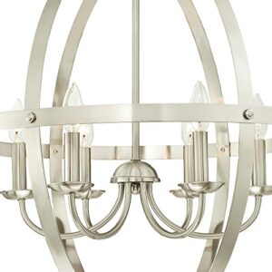 Westinghouse Lighting 6328300 Stella Mira Six-Light Indoor Chandelier, Brushed Nickel Finish, 6