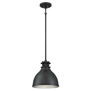 westinghouse lighting 6326800 one-light indoor pendant, matte gun metal finish with mesh detail, brushed gunmetal