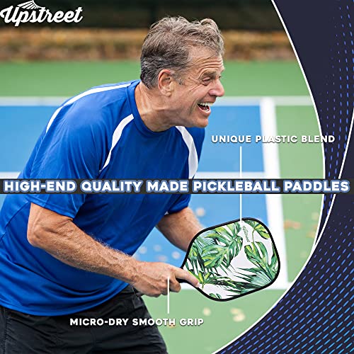 Upstreet Graphite Pickleball Paddle Set of 2 | Pickle Paddle Pickleball Set | Pickleball Rackets Include Padded Cover, Lightweight Honeycomb Composite Pickleball Paddles for Women & Men, Paddle Racket