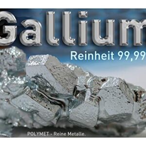 GALLIUM METAL 50 GRAMS - Melting Metal Gift - 99.99% PURE GALLIUM - Excellent for DIY experiments! PRIME 3-DAY SHIPPING GUARANTEE! - By The Gallium Shop U.S.A