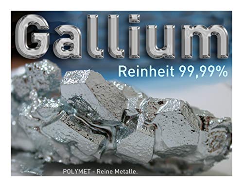 GALLIUM METAL 50 GRAMS - Melting Metal Gift - 99.99% PURE GALLIUM - Excellent for DIY experiments! PRIME 3-DAY SHIPPING GUARANTEE! - By The Gallium Shop U.S.A