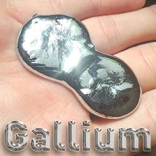 GALLIUM METAL 50 GRAMS - Melting Metal Gift - 99.99% PURE GALLIUM - Excellent for DIY experiments! PRIME 3-DAY SHIPPING GUARANTEE! - By The Gallium Shop U.S.A