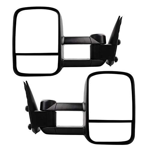 MOTOOS Towing Mirrors Replacement for 1999-2007 Chevy Silverado GMC Sierra 1500 2500 3500 Pickup Truck Manual Telescoping Folding Rear View Left Right Driver and Passenger Side Tow Mirrors Pair