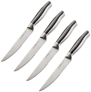 henckels graphite razor-sharp 4-pc steak knife set, german engineered informed by 100+ years of mastery