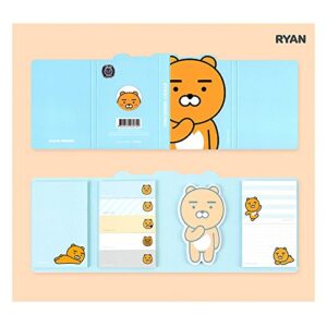 kakao friends 4 sticky memo pad - ryan sticky memo pad