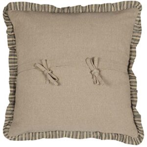 VHC Brands Farmhouse Pillows & Throws-Sawyer Mill Tan 18" x 18" Pillow, 18x18, Windmill Charcoal