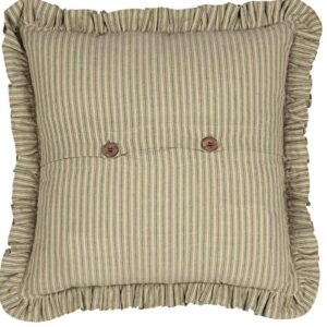 VHC Brands 34626 Classic Country Farmhouse Pillows & Throws-Prairie Winds Red Patchwork 18" x 18"