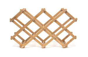 lipper international wine rack, 20.25" w x 7.5" d x 14.5", brown