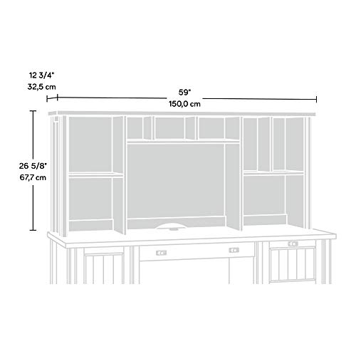 Sauder Costa Hutch, Chalked Chestnut finish