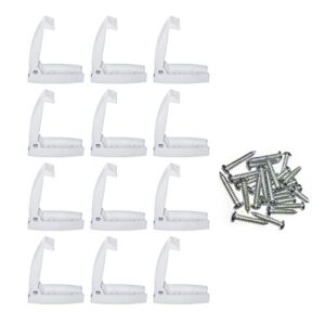 camp'n - 12 pack- baggage door catch - clip - holder - for rv, trailer, camper, motor home baggage doors (white)