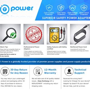 T-Power Charger for Bissell SpotLifter 2X Essential Portable Carpet Cleaner 1715, 1716, 1719 Series Power Supply Ac Dc Adapter