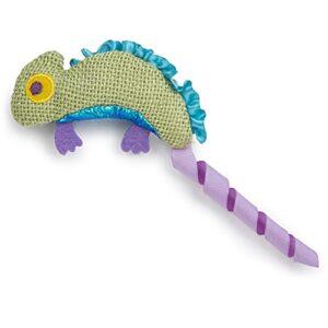 petlinks happynip crinkle chameleon cat toy, contains silvervine & catnip - green, one size