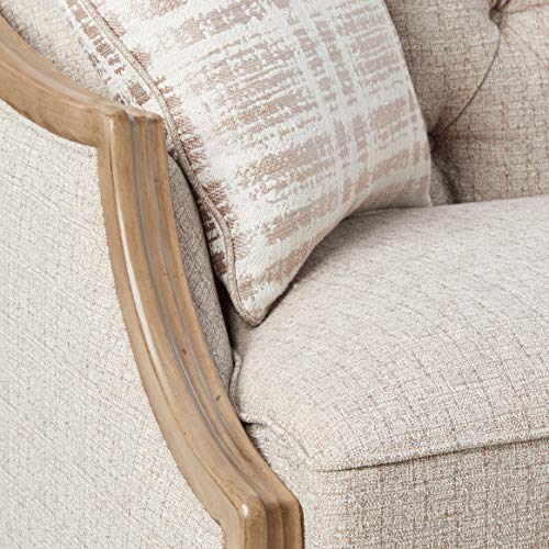 ACME Chelmsford Loveseat w/2 Pillows - 56051 - Beige Fabric & Antique Taupe