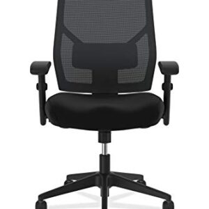 HON Crio High-Back Task Chair - Fabric Mesh Back Computer Chair for Office Desk, in Black (HVL581)