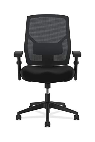 HON Crio High-Back Task Chair - Fabric Mesh Back Computer Chair for Office Desk, in Black (HVL581)