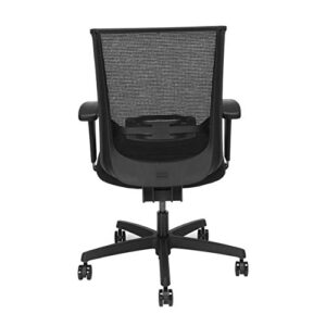 HON Convergence Mesh Back Task Chair with Height-Adjustable Arms, in Black