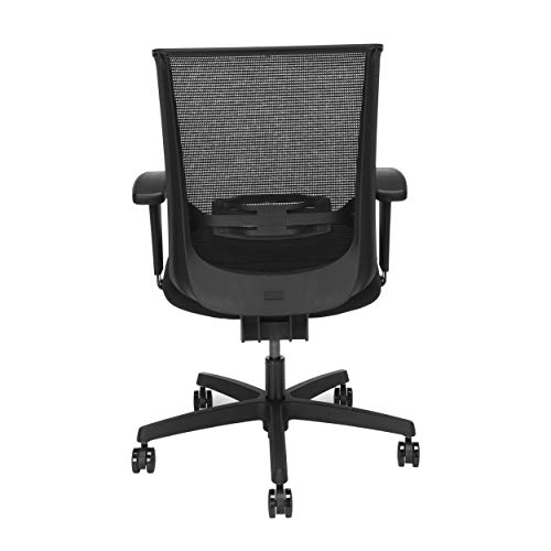 HON Convergence Mesh Back Task Chair with Height-Adjustable Arms, in Black