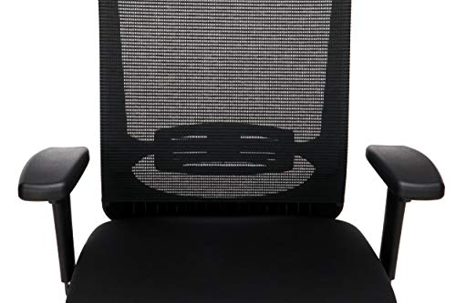 HON Convergence Mesh Back Task Chair with Height-Adjustable Arms, in Black