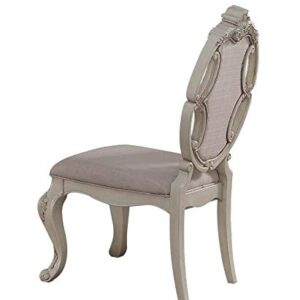 ACME Ragenardus Side Chair (Set-2) - 61282 - Fabric & Antique White