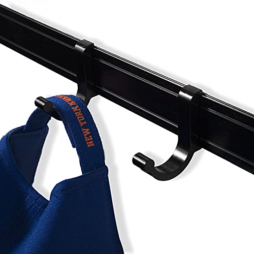 brightmaison Clothes Drying Rack, Laundry Room Organizer with Hooks for Hanging, Wall Mounted Drying Rack Metal, Black