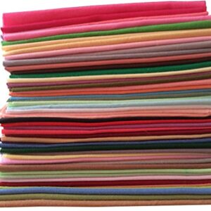 longshine-us 25pcs Solid Colors Premium Cotton Craft Fabric Bundle Squares Patchwork Lint DIY Sewing Scrapbooking Quilting Dot Pattern Artcraft (10" x 10")