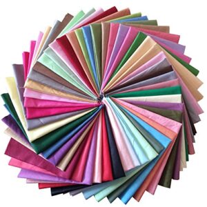 longshine-us 25pcs Solid Colors Premium Cotton Craft Fabric Bundle Squares Patchwork Lint DIY Sewing Scrapbooking Quilting Dot Pattern Artcraft (10" x 10")