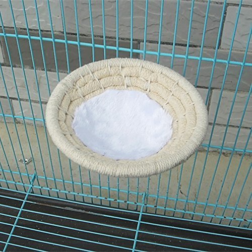 HAPPINESS APPLY HERE Rope Bird Breeding Nest Bed for Budgie Parakeet Cockatiel Parakeet Conure Canary Finch Lovebird and Small Parrot Cage Hatching Nesting Box