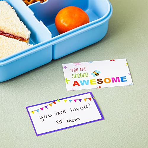 60-Pack Motivational Lunch Box Notes for Kids, Single-Sided Blank Inspirational Cards in 30 Designs, Cute, Encouraging Joke Cards for Lunchbox Essentials (2x3.5 in)