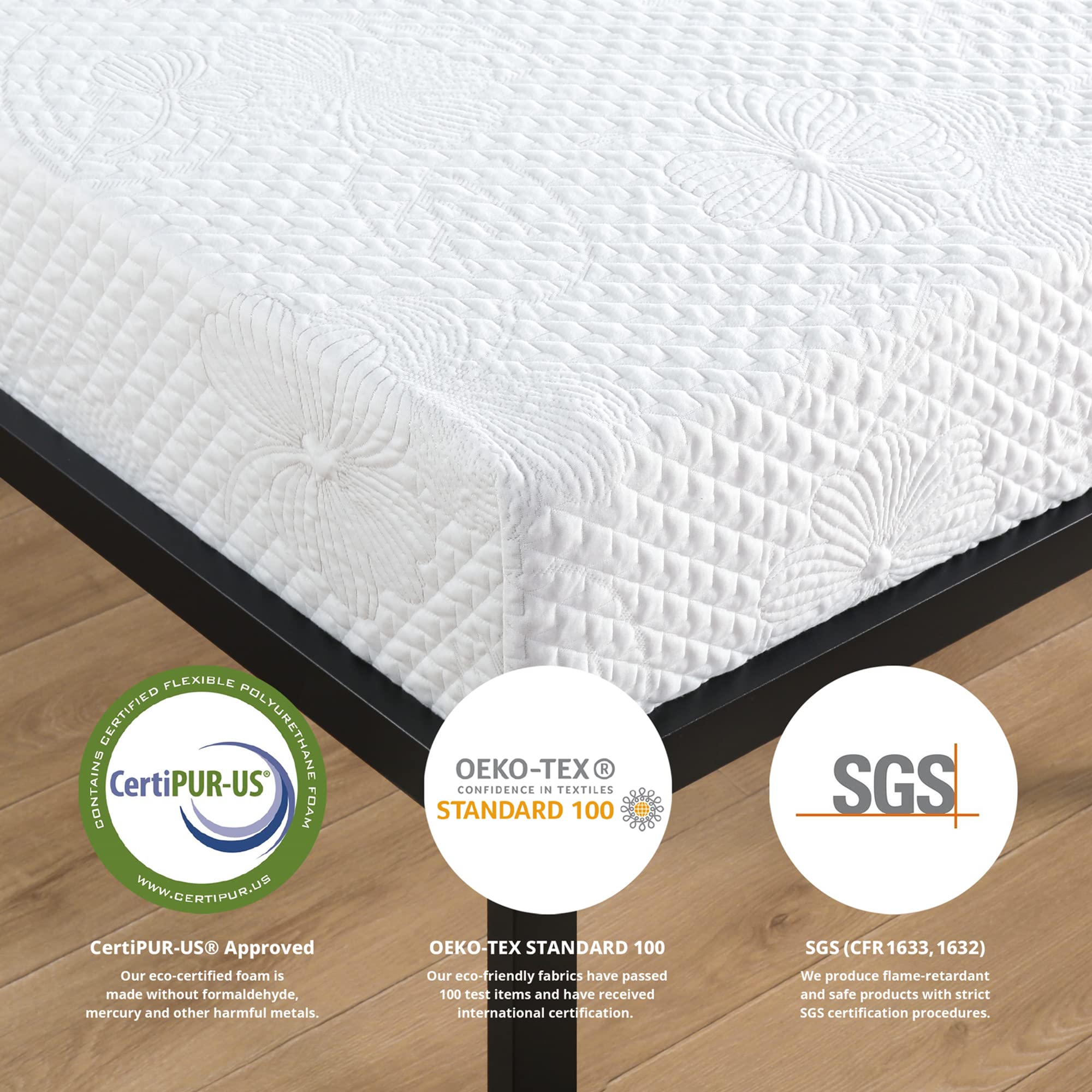 Olee Sleep 6 in Saturn Memory Foam Mattress Twin 06FM01T